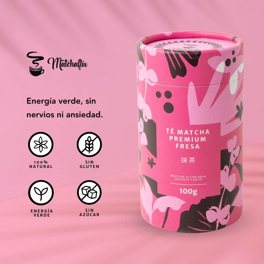 Té Matcha Premium Fresa – MATCHAFLIX